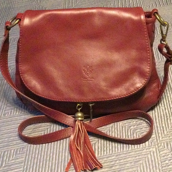 Vera Pelle | Bags | Vera Pelle Red Italian Leather Handbag | Poshmark